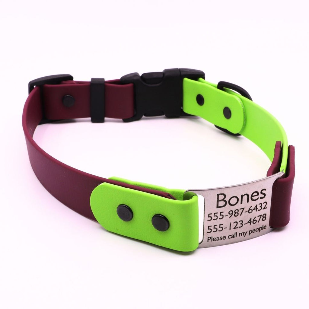 BioThane® ID Tag Dog Collar - Sport Quick Release | Waterproof Collar ...